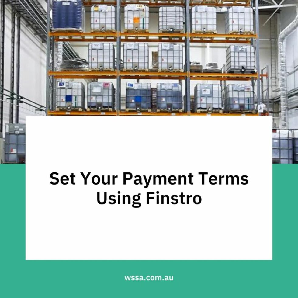 Set Your Payment Terms Using Finstro - WSSA
